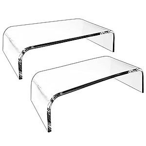 AMT Premium Acrylic Monitor Stand Clear Monitor Stand Clear Monitor Riser Laptop/PC/Multimedia Monitor Stand for Home Office