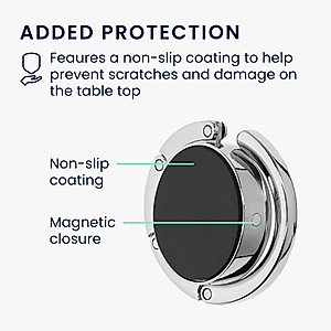 kwmobile Purse Hanger for Table (Set of 2) - Purse Hook for Table - Folding Handbag Hanger - Portable Table Bag Holder