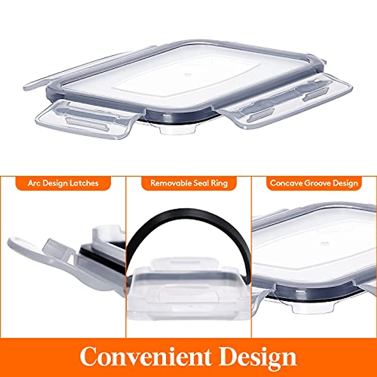 Lifewit 24pcs Airtight Food Storage Containers with Universal Lids, Plastic Cereal Containers Storage Set with Labels Marker in Kitchen Pantry, Sugar Flour Dry Food, BPA Free