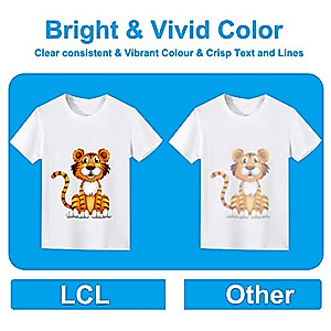 LCL Compatible T49M T49M1 T49M2 T49M3 T49M4 Autofill Sublimation Ink Replacement for SureColor F170 F570 Dye-Sublimation Printer (4-Pack,KCMY)