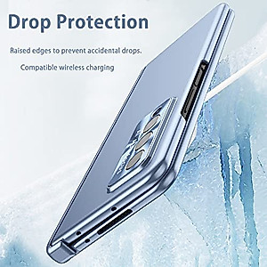 NINKI Compatible Samsung Galaxy Z Fold 4 Case with S Pen Holder & S Pen,Hinge Protection Case for Samsung Z Fold 4 Case with Screen Protector,Samsung Z Fold 4 5g Case Galaxy Fold 4 5g Phone Case Blue