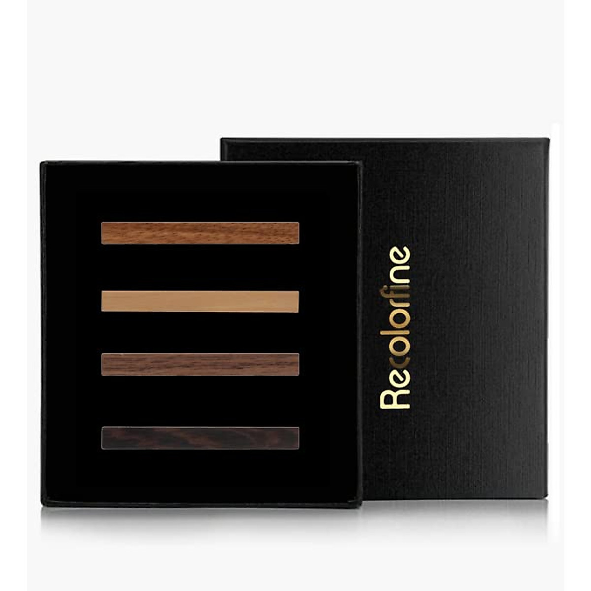 4 PCS Tie Clips for Men, Wood Tie Clip for Wedding Anniversary Business and Best Gift