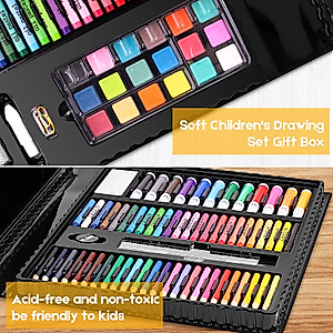 iBayam Art Kit, 251-Pack Art Supplies Drawing Kits, Arts and Crafts Gifts Box for Kids Teen Girls Boys, Art Set Case with Trifold Easel, Scratch Paper, Sketch Pad, Coloring Book, Crayons, Pencils