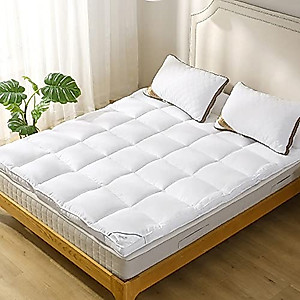 ANALIN Mattress Topper Twin XL Pillowtop Bed Topper Cooling Mattress Pad with Anchor Bands- Extra Thick 2inch