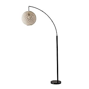 Adesso 4312-12 Havana Arc Lamp, 76.5 in, 150W Incandescent/CFL, Bronze Finish, 1 Floor Lamp , Black