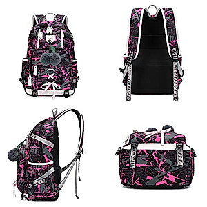 GUIVITU Kids Backpack for Girls School Bag Children Bookbag Casual Daypack with Pencil Case