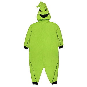 MJC International Group, LLC The Nightmare Before Christmas Oogie Boogie Costume Sherpa One Piece Pajama Union Suit (Small) Green