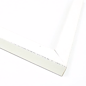 6x17 Frame White Solid Wood Picture Frame Width 1.25 Inches | Interior Frame Depth 0.75 Inches | Katell Contemporary Photo Frame Complete with UV Acrylic, Foam Board Backing & Hanging Hardware