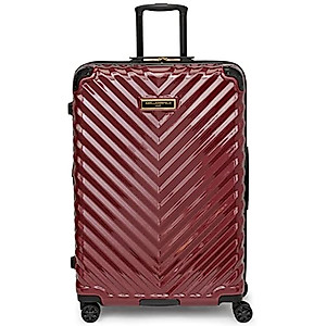 Karl Lagerfeld Paris Women's Suitcase Spinner Wheels Hardside, Burgundy, One Size