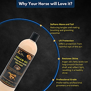 E3 Argan Conditioner with Vitamins A,C,E and F - Combines Natures Treatment Safe Sustainable Dry Damage Hair (32 fl oz)