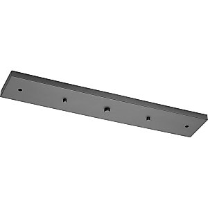 Progress Lighting P8404-143 Three-Light Linear Pendant Accessory Canopy, Black,Graphite