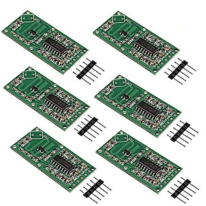 6PCS RCWL-0516 Microwave Radar Motion Sensor Module for Arduino ESP8266 Nodemcu Wemos Smart Switch Module Human Body Induction Detector 5-7M Distance 4-28V 100mA Rat Cat Detector