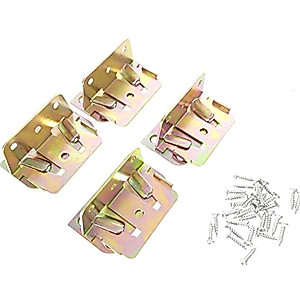 Tech Team Positive Lock Bed Slat, Interlocking Sectional Sofa, and Furniture Connector Kit, for Wood Bed Frames, 4 Sets, Hardware Included