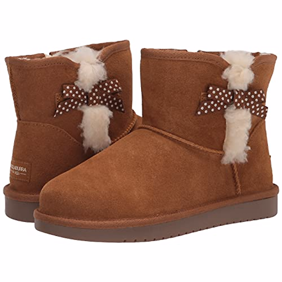 Koolaburra by UGG Unisex-Child T Victoria Mini DOTS Boot, Chestnut, 7 Toddler