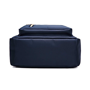 YANAIER Women Mini Backpack Purse Water resistant Nylon Fashion College Bag Casual Daypack Navy