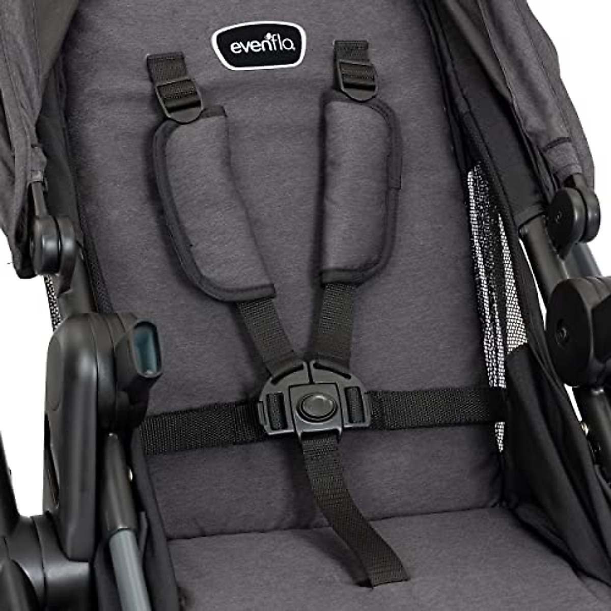 Evenflo Pivot Suite Travel System with LiteMax Infant Car Seat with Anti-Rebound Bar Devon Gray