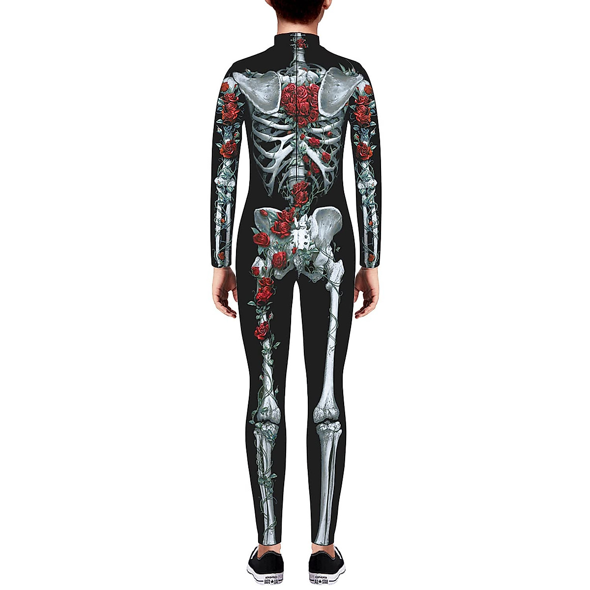 Rose Skeleton Bodysuit Day of the Dead Skull Bone Bodysuit Rose 7-8 Years