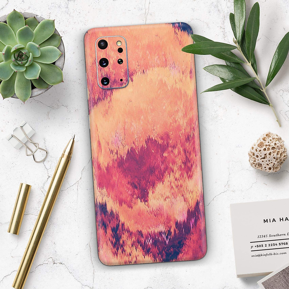 DesignSkinz Liquid Abstract Paint Remix V82 Protective Vinyl Decal Wrap Skin Cover Compatible with The Samsung Galaxy S20 (Screen Trim & Back Glass Skin)