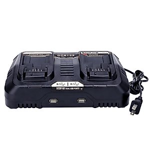 Lasica Replacement for 20V Battery Dual Fast Charger DCB102BP Compatible with 20 Volt Max XR Battery DCB206 DCB200 DCB204 DCB3244 DCB201 DCB203 DCBP034 60V Max DCB606 DCB609 Battery