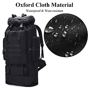 Wesoke 100L Hiking Camping Backpack Travel MOLLE Rucksack,Military Tactical Daypacks,Thickened Waterproof Outdoor Backpack