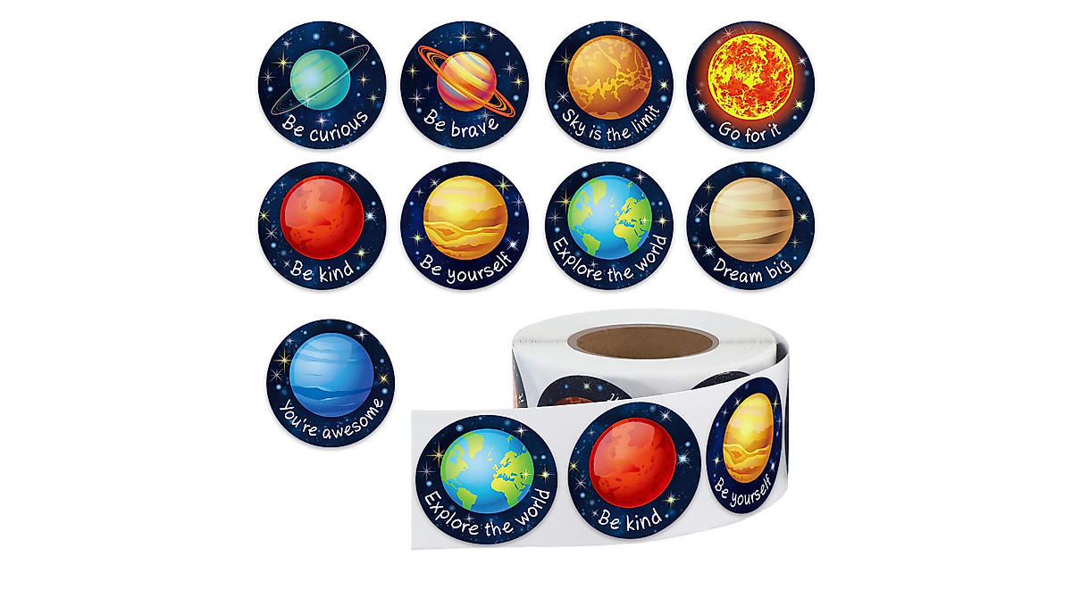 Zonon Solar System Stickers - 500 Realistic Space Decor Items
