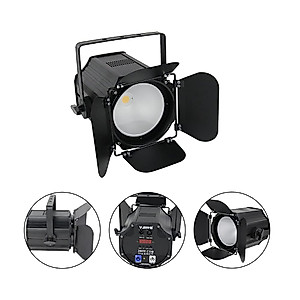 V-Show 200W Stage COB Par Light - Studio Lights Warm White DMX with Dimmable for Camera Photo Church Theater