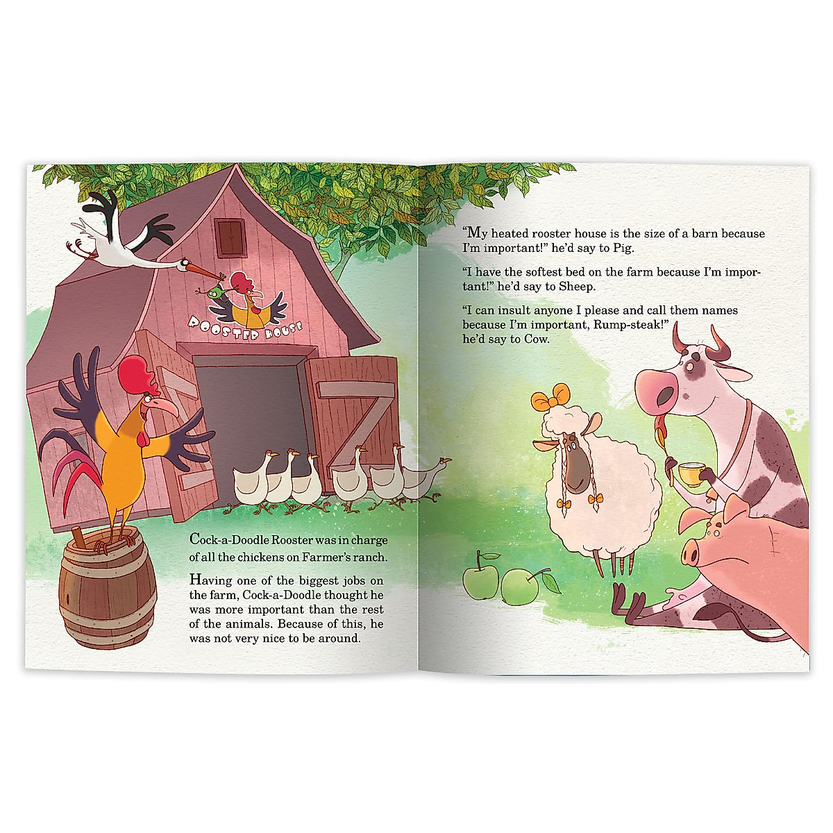 Cock-a-Doodle Chicken Noodle - Children’s Book for Ages 4-9, A Barnyard Adventure about Learning to Have Kindness and Self-Compassion for Others, Standing Up to Bullying, & Developing Humility