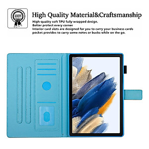 AKHIOK Case for Samsung Galaxy Tab A8 10.5 Inch 2022 Model (SM-X200/X205/X207), Premium PU Leather Stand Cover with Smart Auto Wake/Sleep, Beach