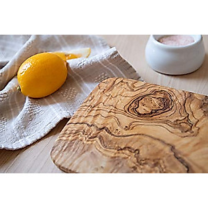 Tramanto Olive Wood Cheese Board Set (10.5 x 4.75 Inches, Olive Wood - 3 Pack)