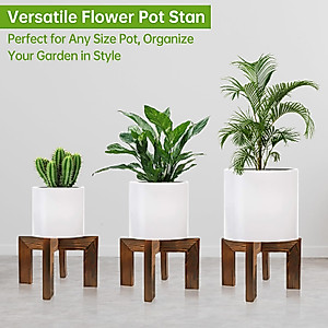 hismocal Wood Plant Stand Indoor/Outdoor for Plants, Large Size Planter Stand Holder,Sturdy and Stable Flower Pot Stand,Fits Most Size Flower Pots In Room(1 Pack)