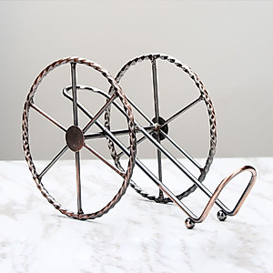 Countertop Wine Rack - Wine Holder for Wine Storage - Red Bronze Metal Wine Rack - Wine Racks Countertop - Small Wine Rack - Wine Bottle Storage - Tabletop Wine Rack