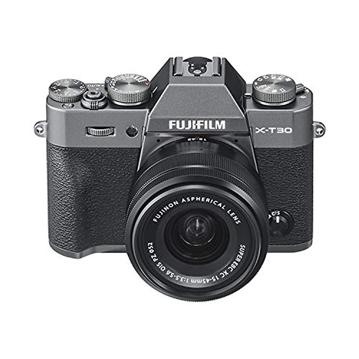 Fujifilm X-T30 Mirrorless Digital Camera w/XC15-45mm F/3.5-5.6 OIS PZ Lens, Charcoal Silver