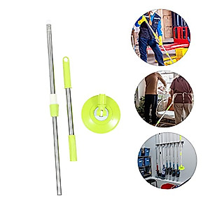 BCOATH 1 Set Mop Pole Mopping Replacement Rotating Mop Rod Floor Cleaner Mop Handle Mop Rod Mop Accessory Rod Rotary Mop Rod Commercial Mop Turnicate Kit Mops Green Plastic