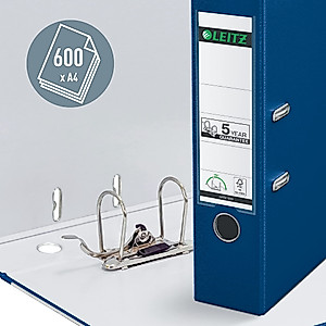 Leitz 2-Ring 3-Inch Premium Linen Textured A4 Sized European Binder, Blue (1010-BL)