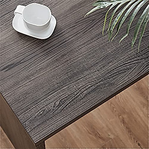 HSH L Shaped Desk with Drawers, L Shape Computer Desk with Storage Cabinet Shelves, Reversible Modern Industrial Home Office Corner Desk, Rustic Wood Executive Writing Gaming Study Table, Gray 55 Inch