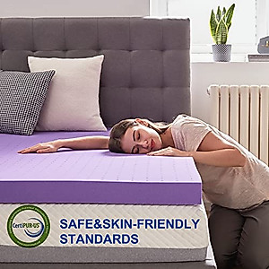 SINWEEK 3 Inch Gel Memory Foam Mattress Topper Ventilated Soft Pressure Relieve Mattress Pad, Breathable Bed Topper, CertiPUR-US Certified, Twin Size