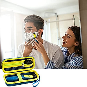 Case Compatible with Philips Norelco OneBlade Hybrid Electric Trimmer and Shaver, One Blade Razor Storage Holder for QP2515 QP2520 QP2630 Mens Beard Shaving Machines Replacement Kit (Box Only)