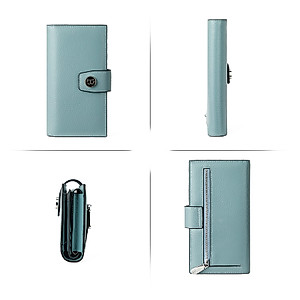 BOSTANTEN Womens Leather Wallets Bundle Genuine Leather Backpack