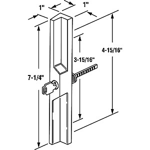 Prime-Line C 1120 Sliding Door Outside Pull, White