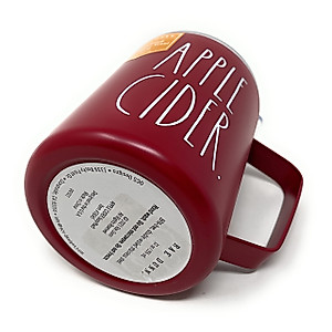 Rae Dunn APPLE CIDER 12 Ounce Maroon Red Color Insulated Stainless Steel Cup Mug With Clear Lid