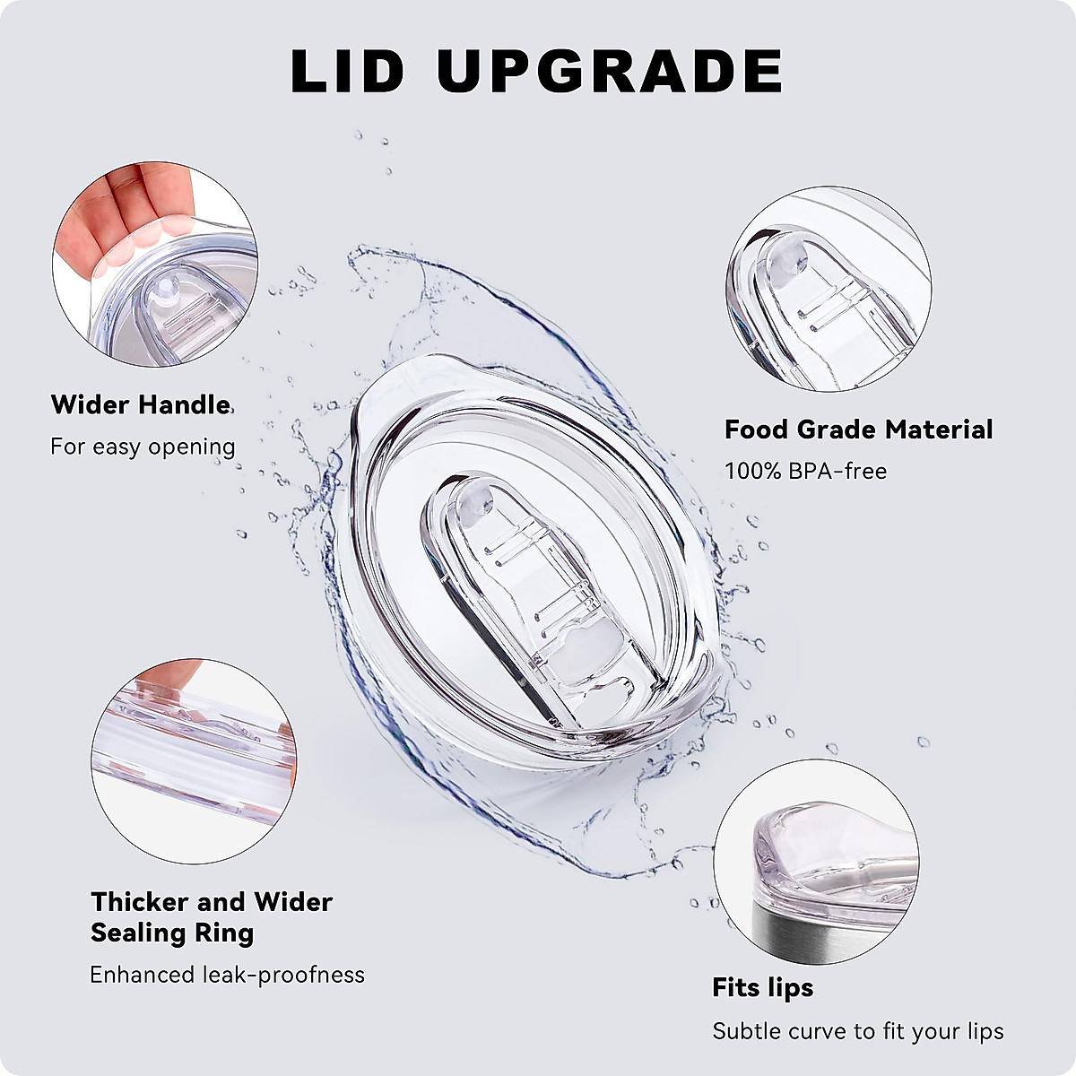 koodee 20 oz Insulated Coffee Mug with Lid and Handle, Stainless Steel Double Wall Vacuum Camping Mug Travel Coffee Tumbler (Canyon Red)