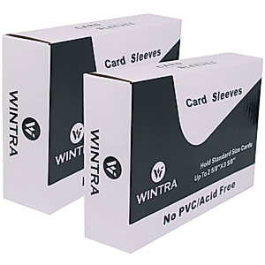 WINTRA 1000 Pack Transparent Penny Card Sleeves, 2-5/8 x 3-5/8'' Soft Protective Sleeves, Ultra Clear Baseball Card Sleeves, Soft Card Protectors for Trading Cards and Sports Cards