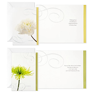 Hallmark Assorted Sympathy Cards (Flowers, 12 Cards and Envelopes)