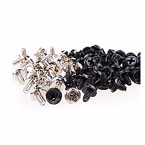 OPYTR Screw Anchors 50Pcs 6-32 * 6 Thread Teeth Outside Hex Computer PC Case Cooling Fan Toolless Adjustment Screw Thumbscrews Thumb Screw Anchors (Size : Black (50Pcs))