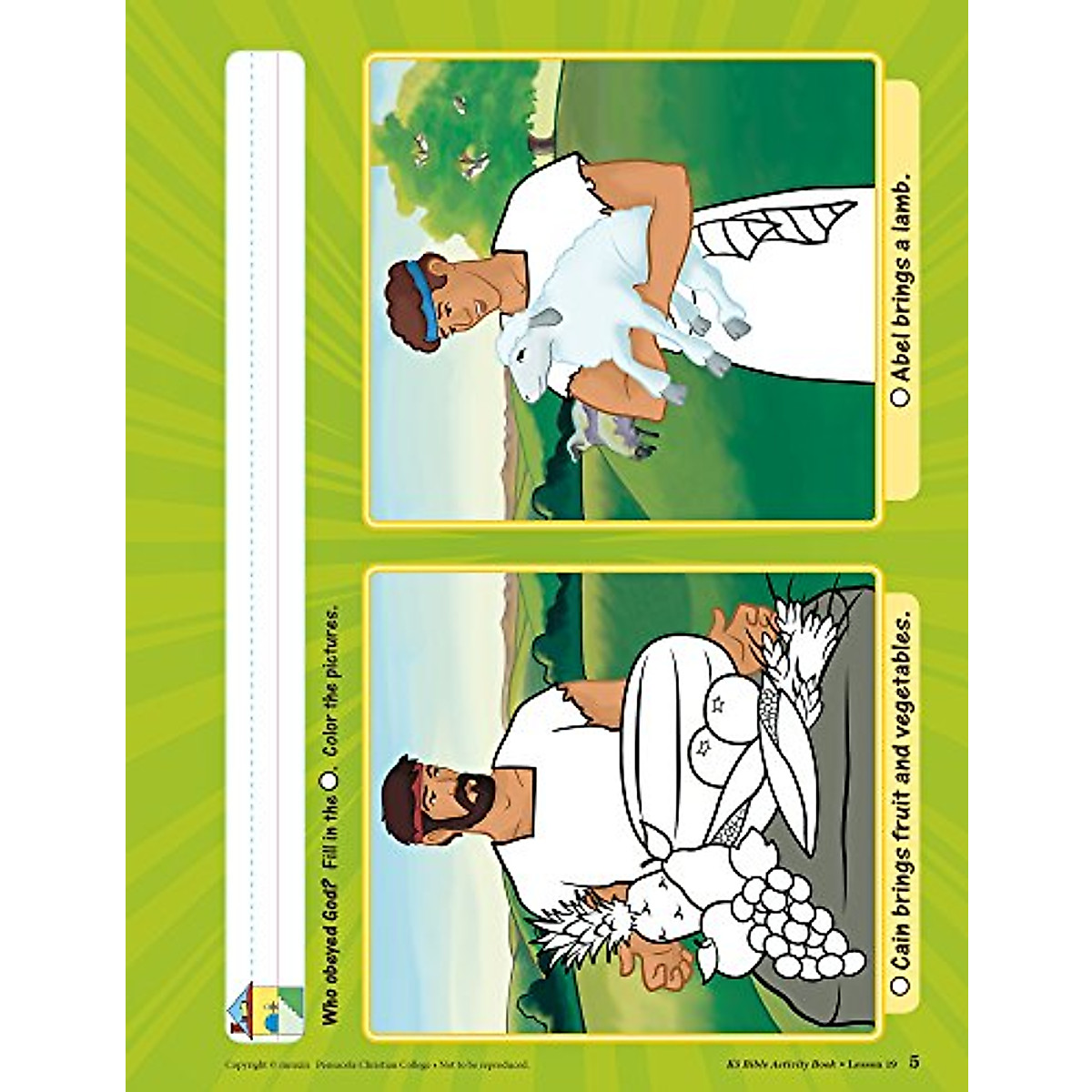 K5 Bible Activity Book - Abeka 5 Year Old Kindergarten Bible Coloring and Activity Book