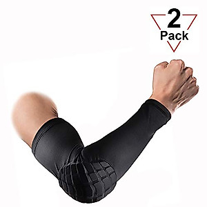 AceList 2 Pcs Shield Shape Crash Proof Elbow Pads Arm Sleeve Pads Brace Protector Gear