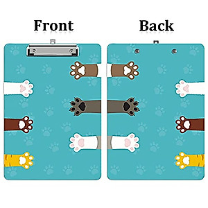 ZAXMEY Plastic A4 Clipboards, Cute Clip Board Stardard Letter Size 9 x 12.5 in, Office Decorative for Students Women Men and Kids, Cat Claw