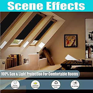 ZHhan Blackout Roof Skylight Blind Window Curtain for Velux F06 206 Roof Windows with Sucker UV Protection Without Drill and Easy InstallationSucker