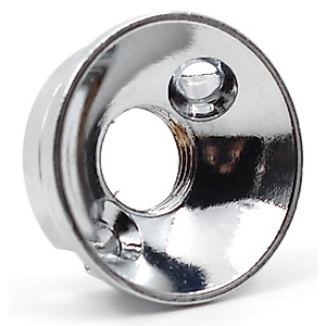 Electrosocket Jack Plate for Telecasters - Polished Chrome Finish + Switchcraft J11 Mono Jack