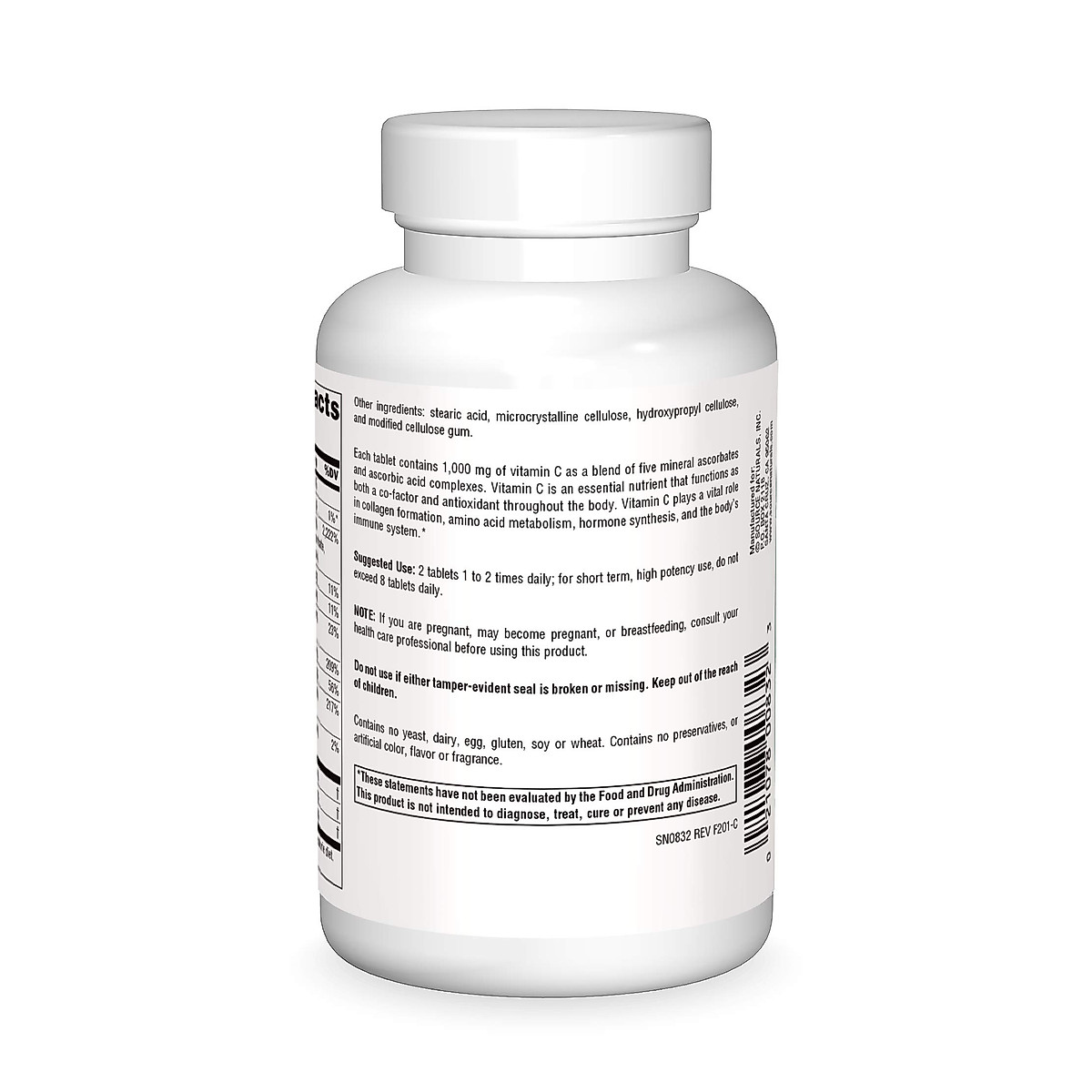 Source Naturals Ultimate Ascorbate C - Vitamin C - 2000 mg Supports Immune System - 100 Tablets